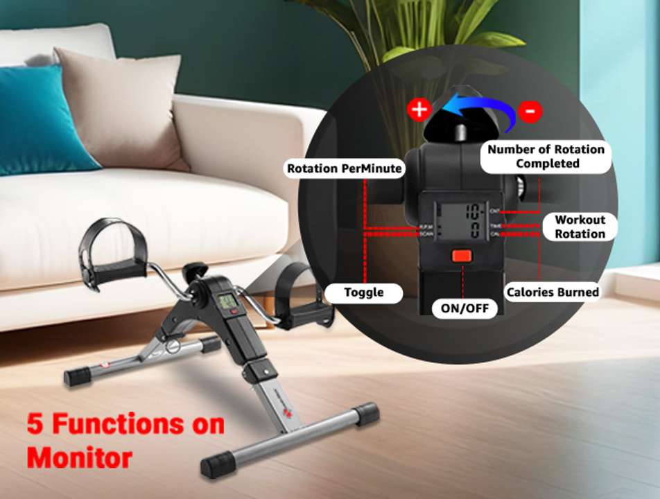 Powermax Fitness BS-MINI Mini Pedal Exerciser with Adjustable ...