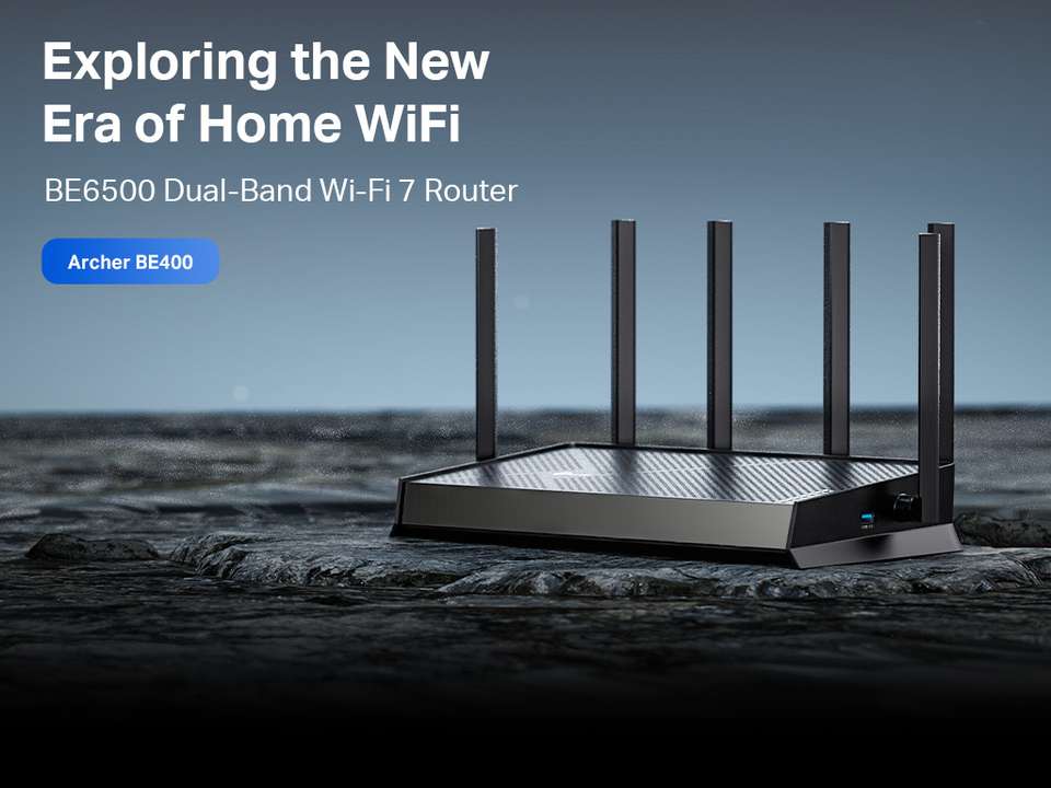 TP-Link Archer BE400 6500 Mbps Wi-Fi 7 Gigabit Router Wireless Router 2 ...