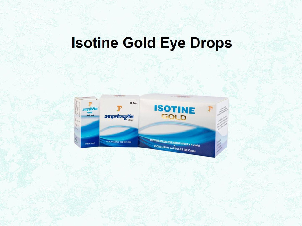 ISOTINE GOLD Gold Kit Eye Drops & ISO Neuron Capsule (10ml x 4 drops 60 ...