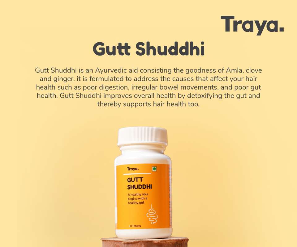 Traya Gutt Shuddhi Medicine for Constipation, Bloating & Gas Relief (30 ...