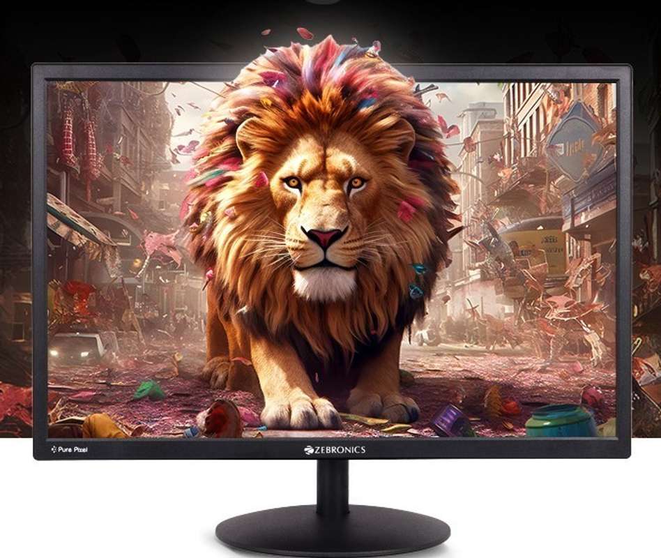 ZEBRONICS 55.88 cm (22 inch) HD+ LED Backlit VA Panel with Dual Input ...