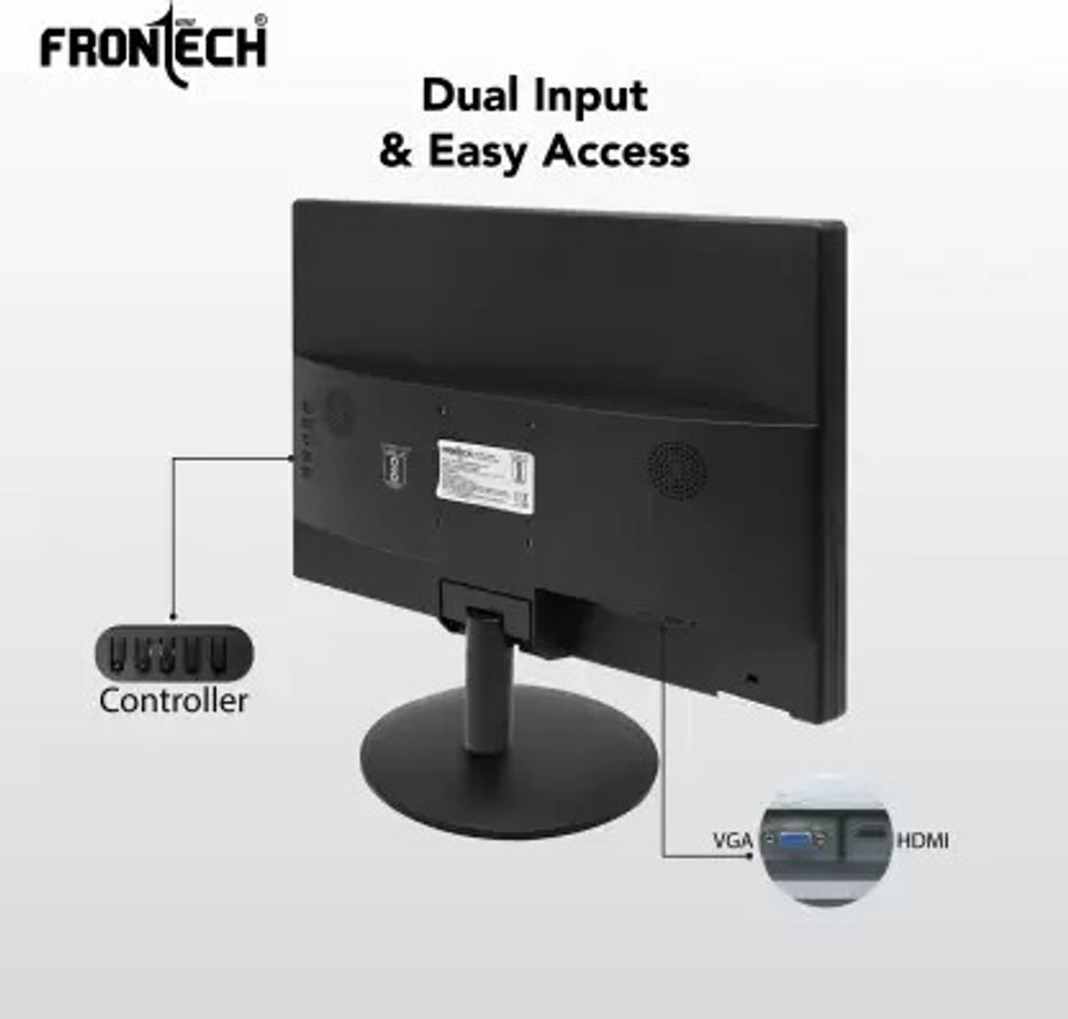 Frontech - 48.26 cm (19 inch) HD LED Backlit VA Panel Monitor (MON-0001 ...