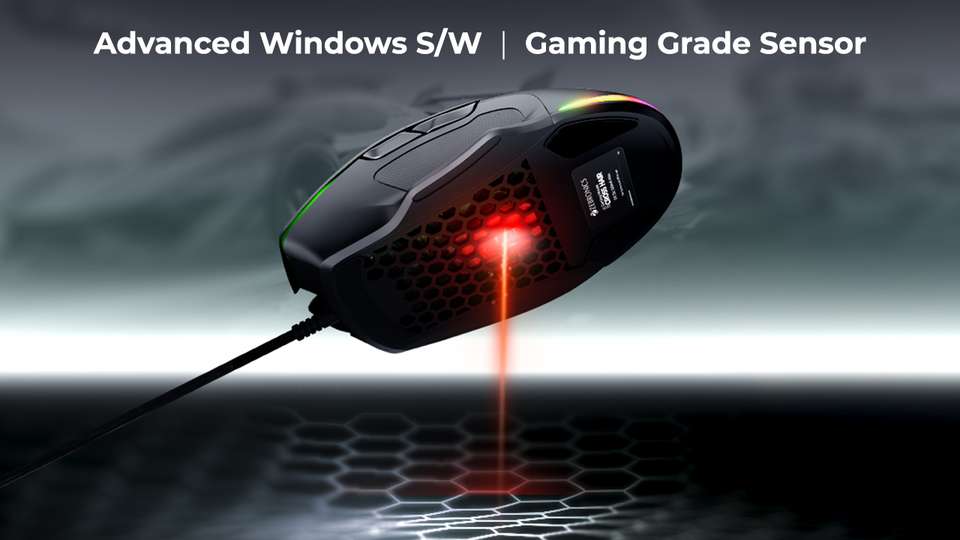 ZEBRONICS Crosshair Wired Ambidextrous Optical Gaming Mouse Premium ...
