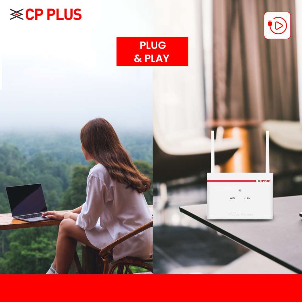 CP PLUS CP-XR-DE21-S-V2 WiFi-6 Compatible 5G Sim Connect with DVR/NVR ...