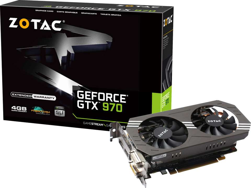 ZOTAC GeForce GTX 970 GDDR5 4 GB NVIDIA Chipset 256 bit 1076 MHz ...