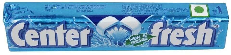 center fresh 15g Pack Of 15 Spearmint Chewing Gum Price in India - Buy ...