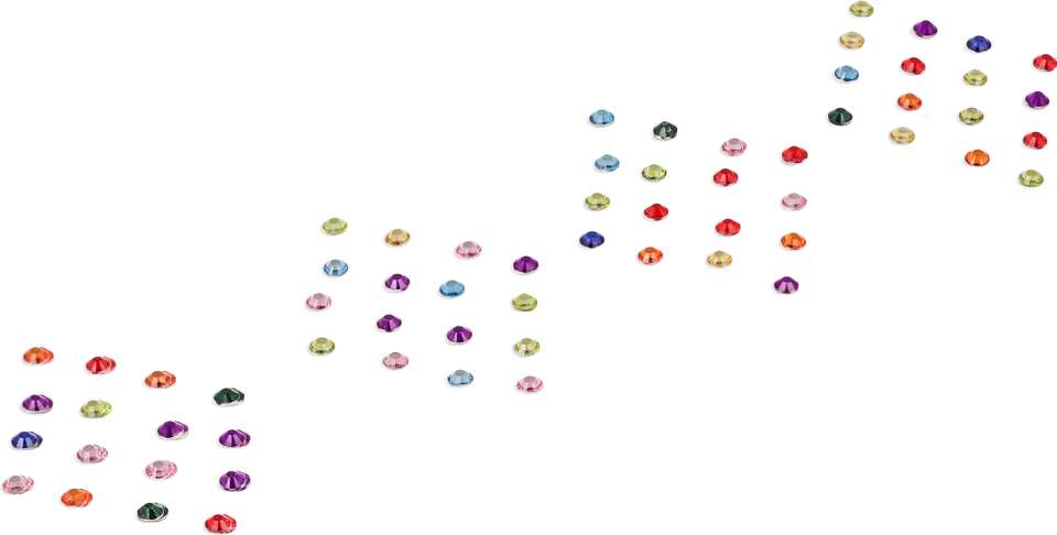 CRYSTAL Small Multicolor Stone Bindi Women Multicolor Bindis Price in ...