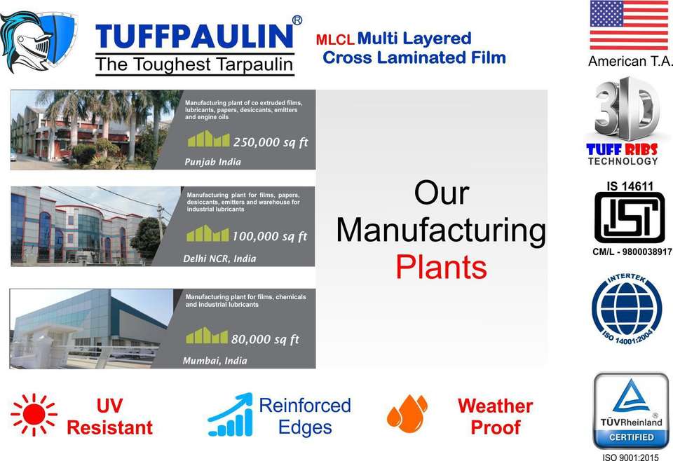 TUFFPAULIN Tarpaulin Waterproof Extra Strong Tirpal Tarpal (15FT x18FT ...