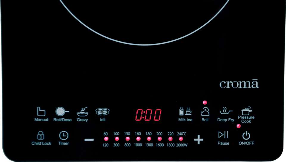 Croma 2000 W Induction Cooktop Touch Panel - Buy Croma 2000 W Induction ...