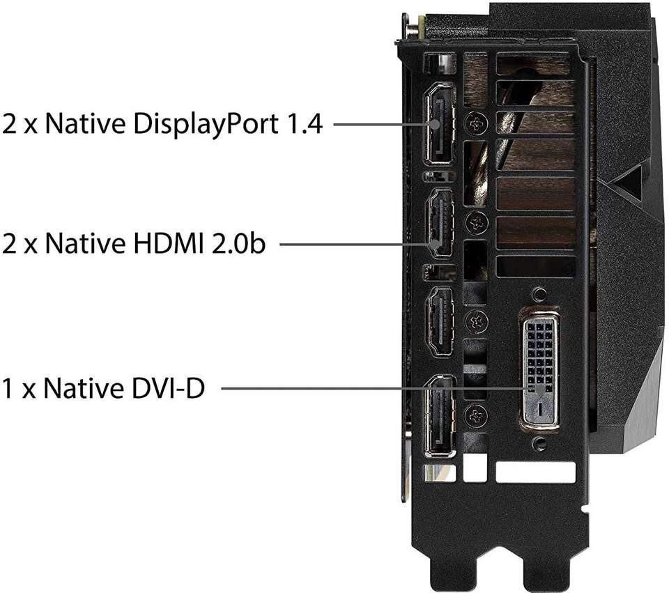 ASUS GEFORCE RTX 2060 Super Dual OC GDDR6 8 GB NVIDIA Chipset 256 bit ...