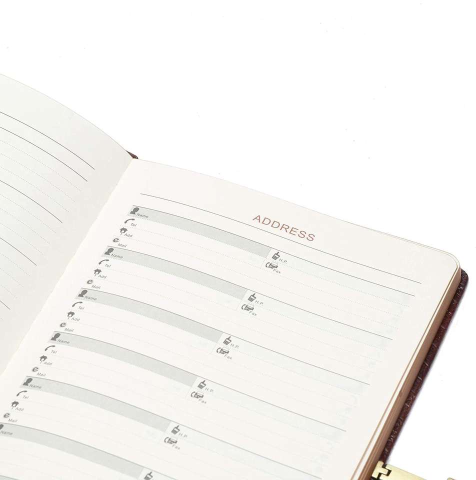 COI Brown UNDATED Notebook Diary - Unique A5 Pocket Stationery Travel ...