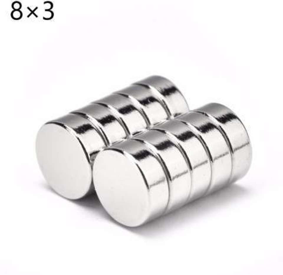 MAGTEK MAGTEK 50 Pieces of 8mm x 3mm Neodymium Magnets - N52 Disc ...