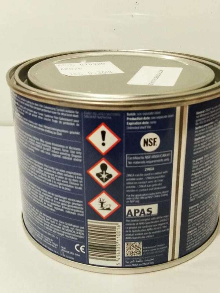 Zinga Anti Corrosive Film Galvanising Coating, Steel Grey Matt Finish ...