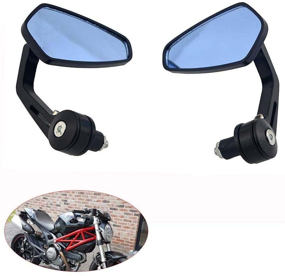 YAKONDA Adjustable Rotatable Stylish Handle Bar Side Rear View Mirror ...