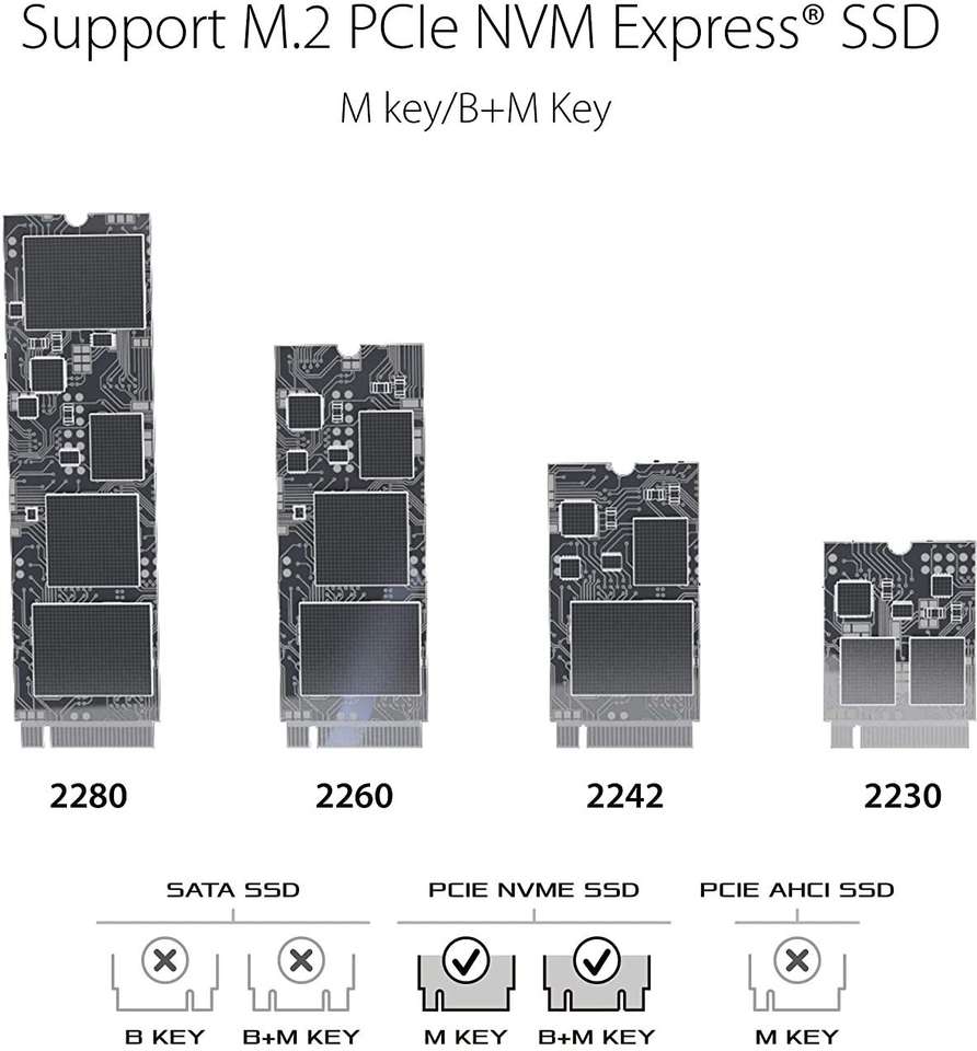 ASUS ROG STRIX Arion NVME M.2 SSD Enclosure Cabinet with USB 2.0 and ...
