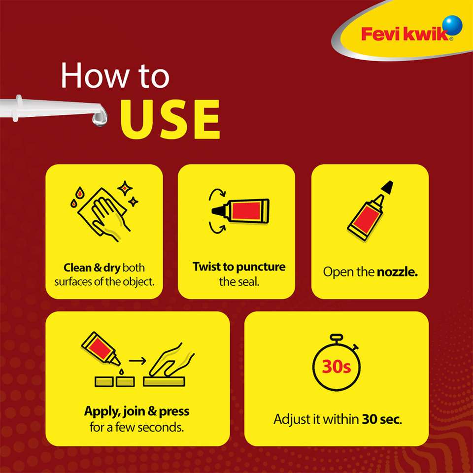 Pidilite Fevikwik Gel One Drop Instant Adhesive,Multipurpose & Easy to ...