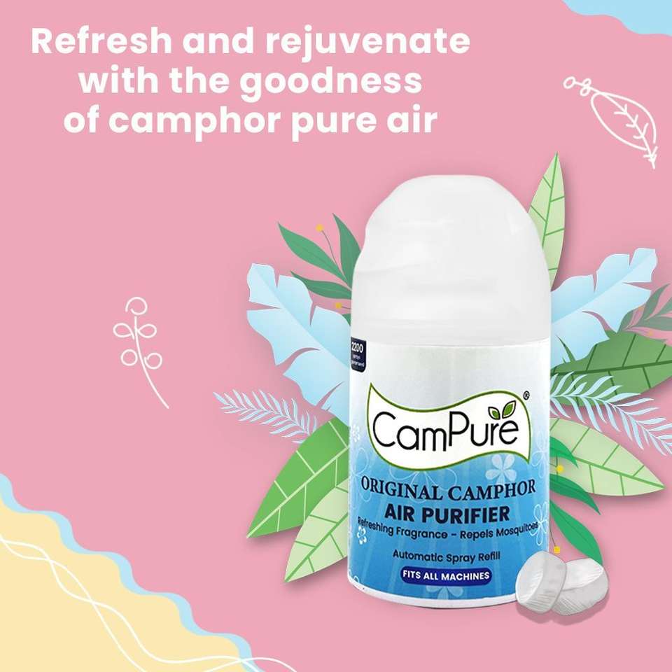 CamPure Automatic Spray Machine + refill | Original Camphor Automatic ...