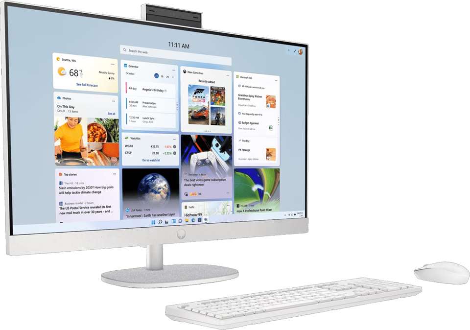 HP All-in-One 27 Core i7 (16 GB DDR4/1000 GB SSD/Windows 11 Home/27 Inch Screen/27-CR0403IN (AIO ...