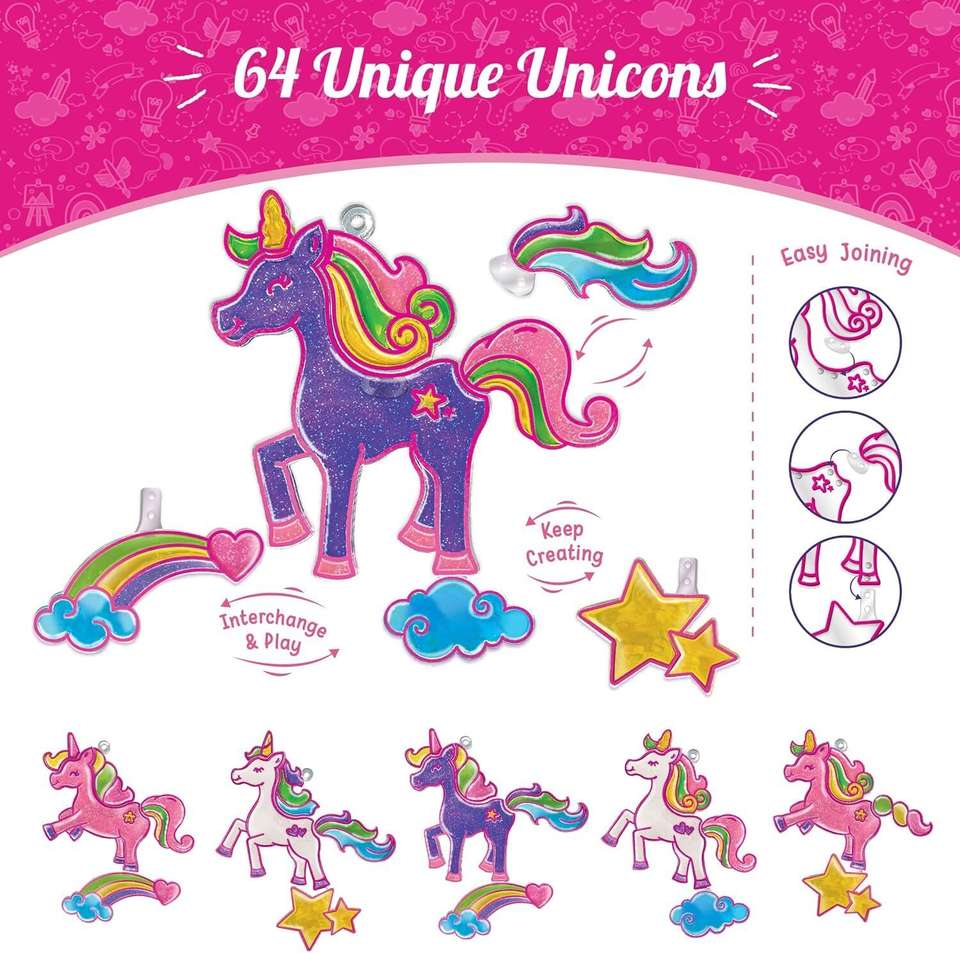 AP KIDS TOYS Art Unicorn|Glass Painting Kit|Sun Catcher|Art and Craft ...