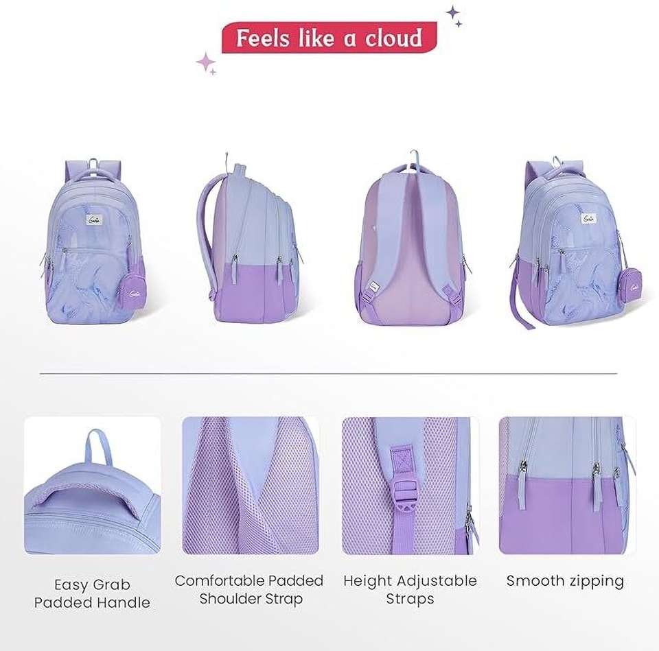 Flipkart.com | Genie Valyria School Backpack for girls, 19” 3 ...