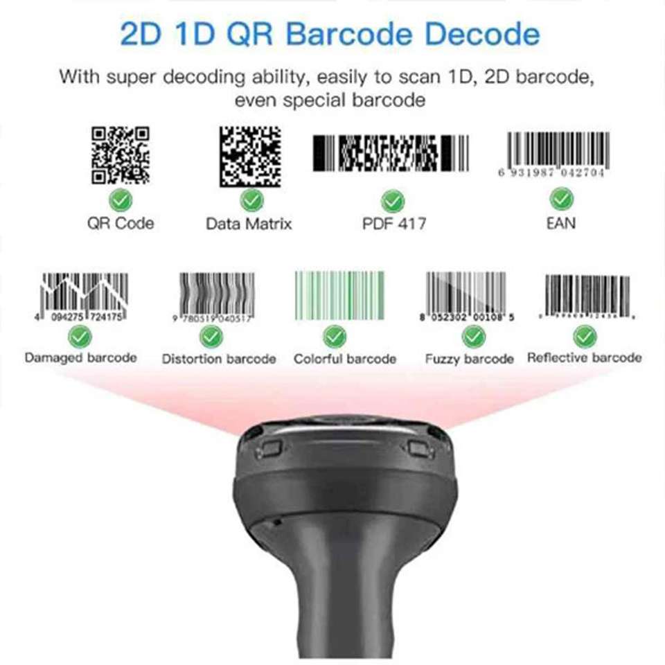 ZEBRA Wireless 2D BarCode Reader QR Code Scanner Handheld Decoder 2D ...
