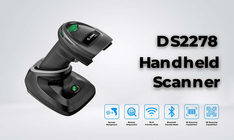 ZEBRA Wireless 2D BarCode Reader QR Code Scanner Handheld Decoder 2D ...