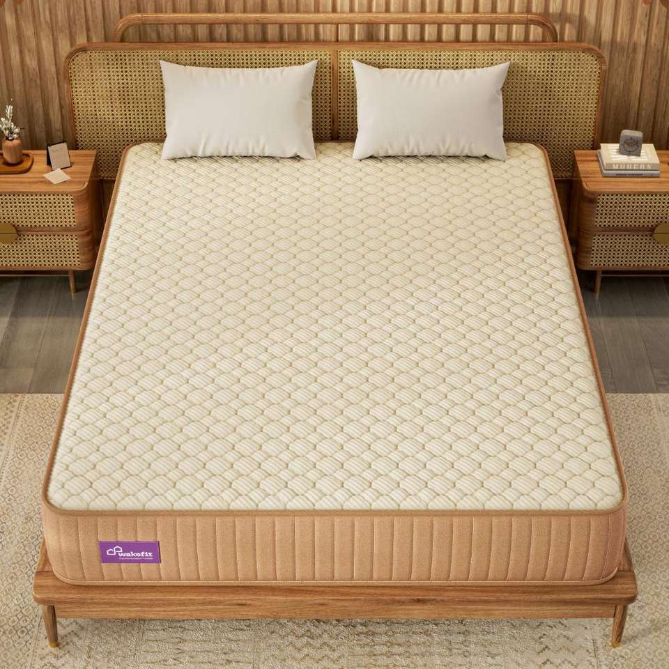 Wakefit Latex Hybrid Pocket Spring 10 inch King Hybrid Latex Foam and ...