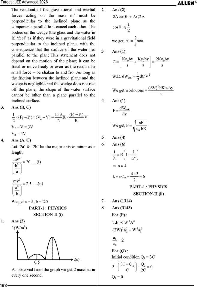 ALLEN SCORE 10 Test Papers with Solutions (Paper 1 & 2) for JEE ...