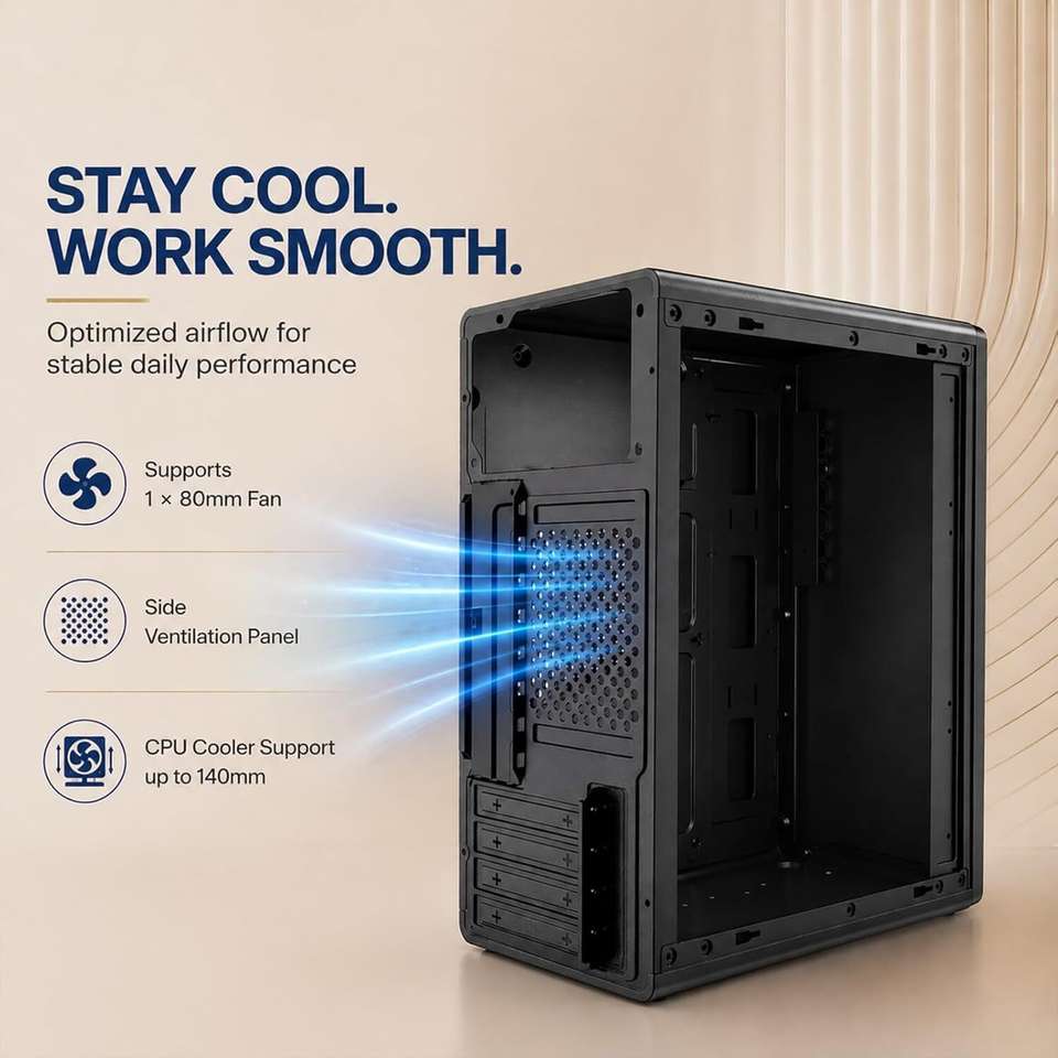 GEONIX Optima L1 Mid Tower Cabinet with USB 2.0 and USB 3.0 Ports ...