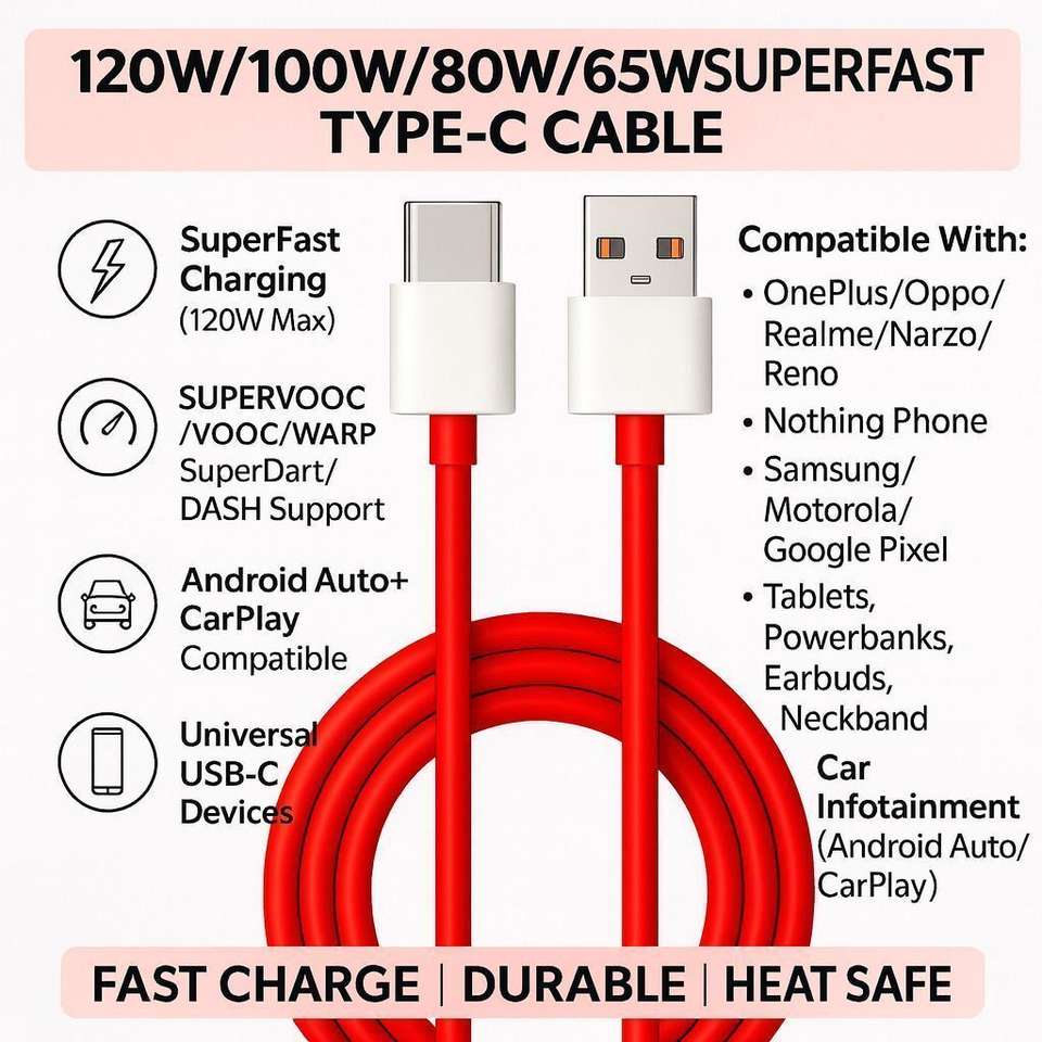 OnePlus USB Type C Cable 1 m ONE46 - OnePlus : Flipkart.com