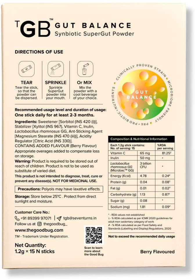 The Good Bug Gut Balance Probiotic For Improving overall Digestion ...