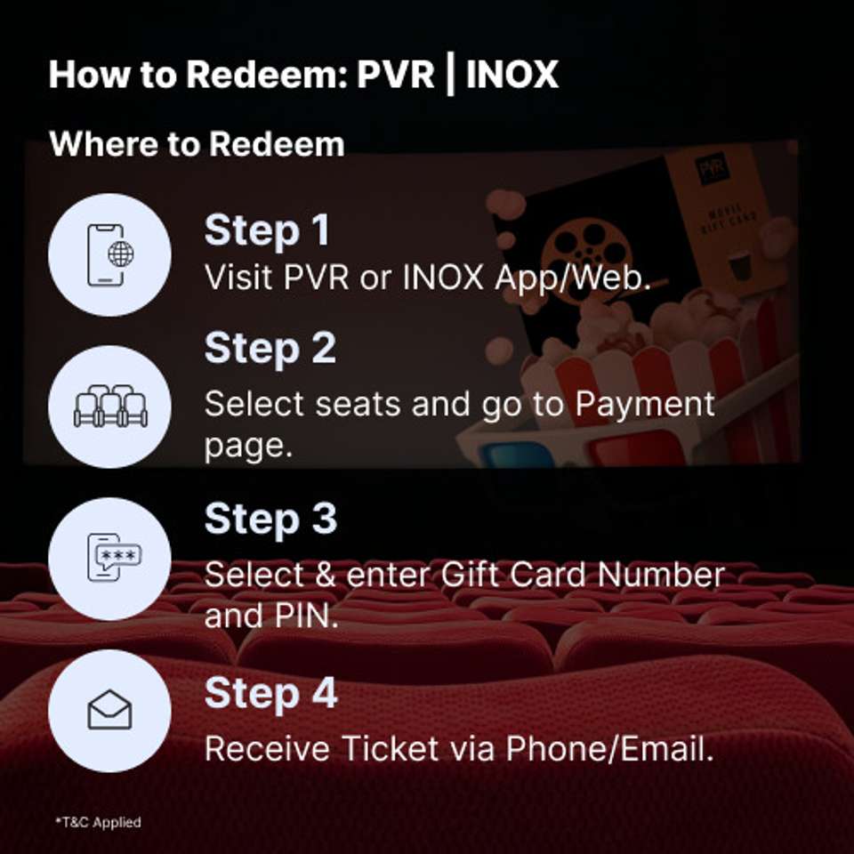 PVR Cinemas Digital Gift Card Price in India - Buy PVR Cinemas Digital ...