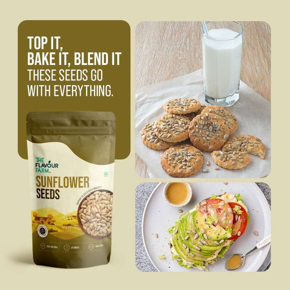 The Flavour Farm Sunflower Seeds Raw - High Protein & Fiber Rich ...