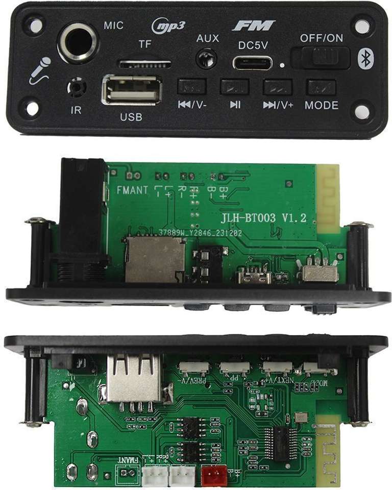 Shri BT Panel-003 Bluetooth MP3 Music Player Board with FM, USB, SD ...