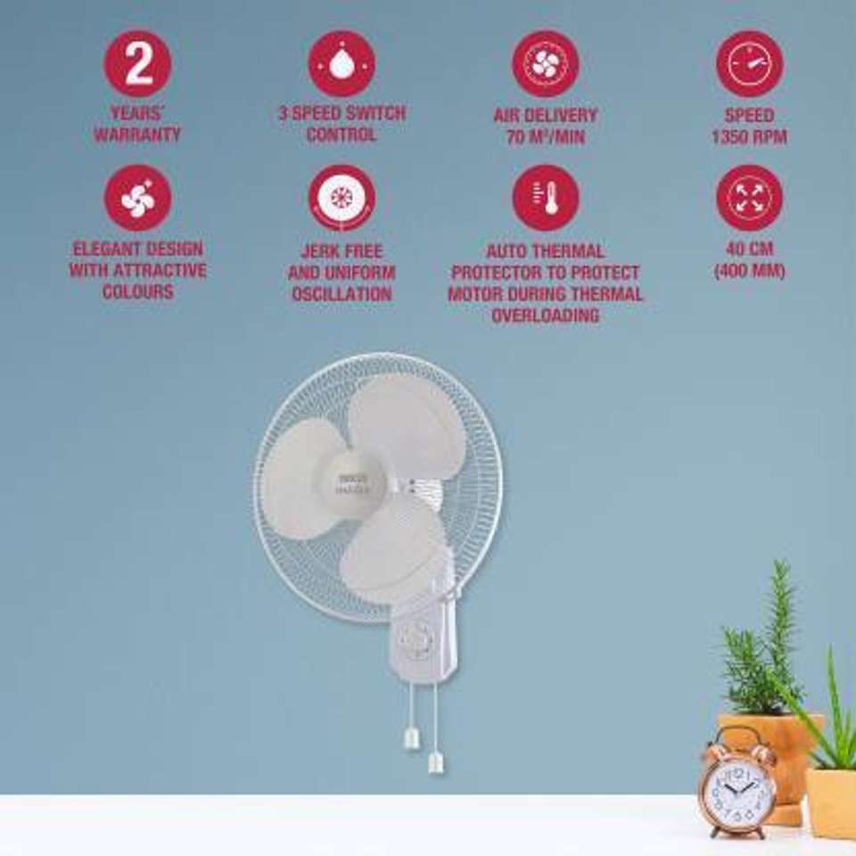 USHA Maxx-Air-WF with 1 Year Warranty 400 mm Wall Fan Price in India ...