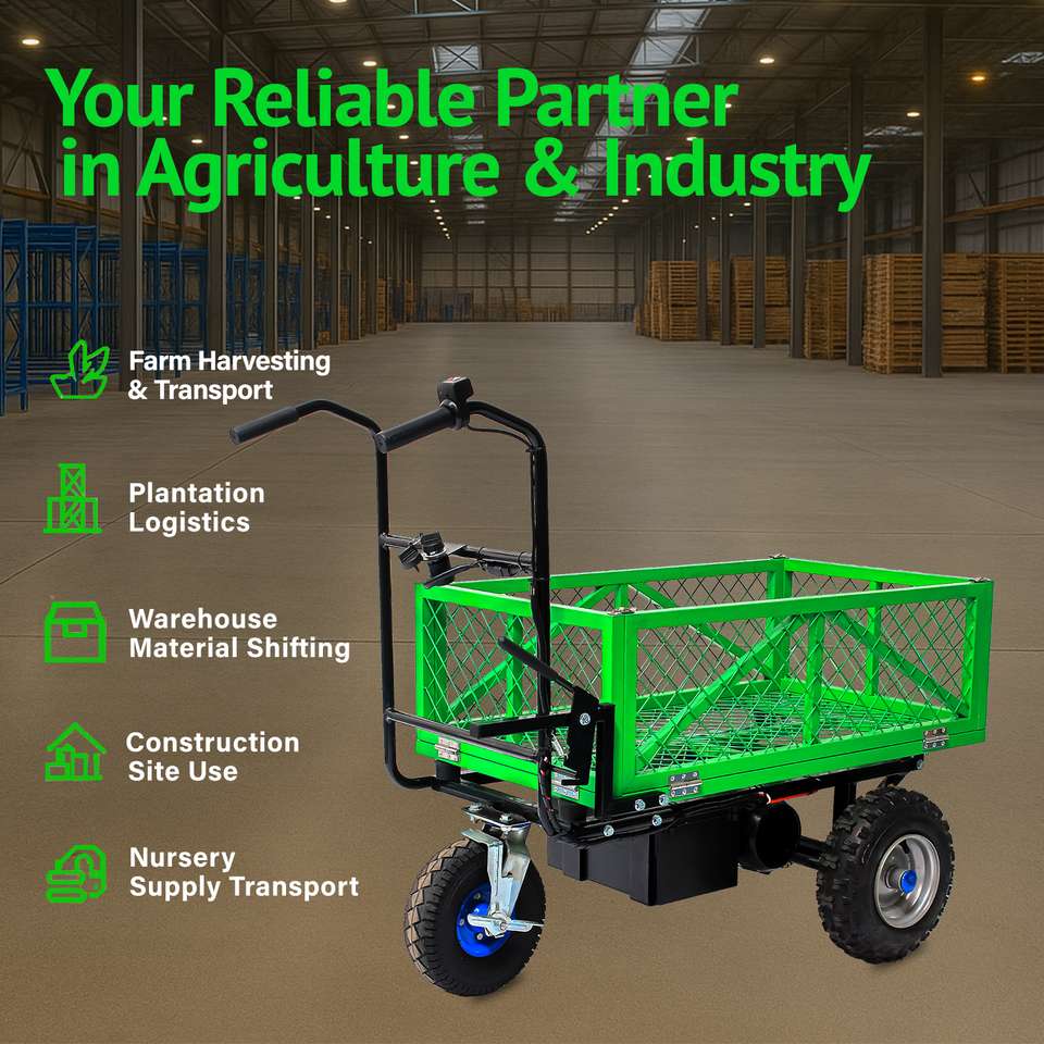 Sharp Garuda Electric Mini Dumper – Battery Operated Farm Trolley Cart ...