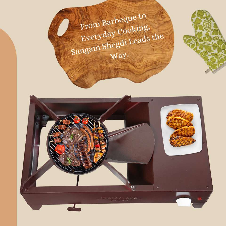 SANGAM SHEGADI Smokeless Coal(Koyla) Wood(Lakud) Stove Portable Camping ...