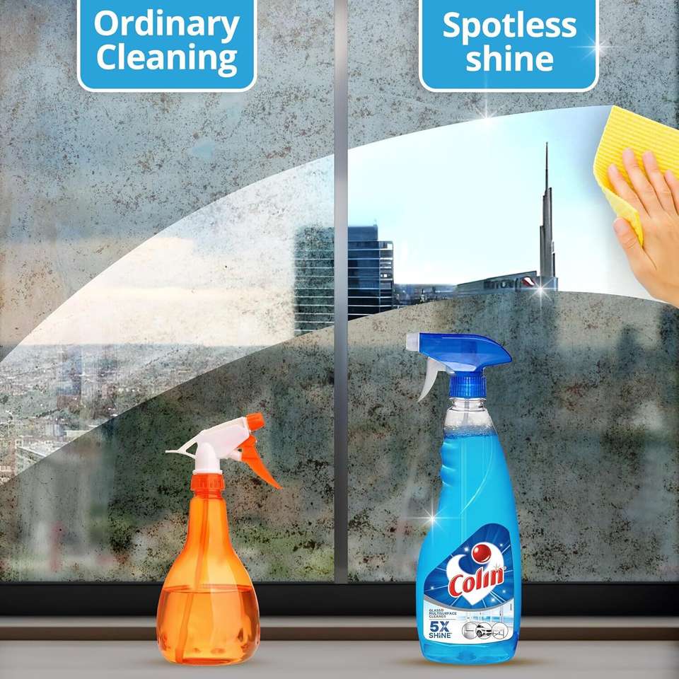 Colin 1 Litre Refill , Glass and Surface Cleaner Liquid All-Purpose ...