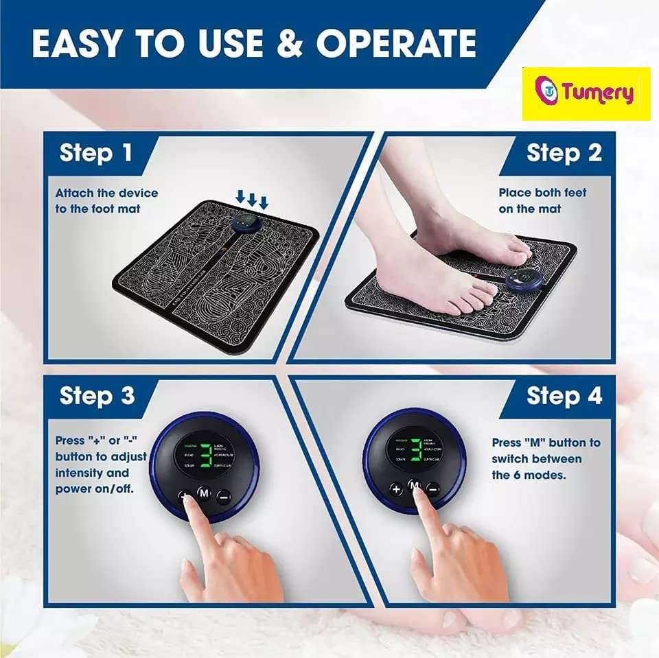 Tumery USB EMS Foot Massager Muscle Feet Leg Massager Foldable Massager ...