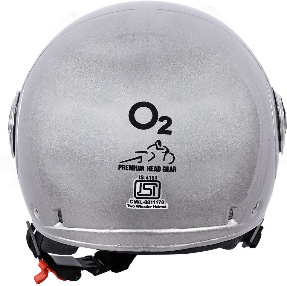 O2 Open Face / Half face Helmet Unisex for Bike Women Men With ISI ...