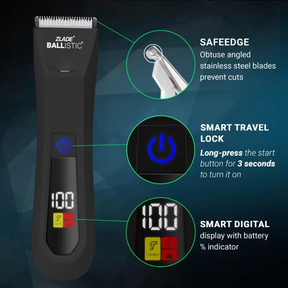 Zlade Pro Full-Body Manscaping Trimmer with Ceramic Blades Fully ...