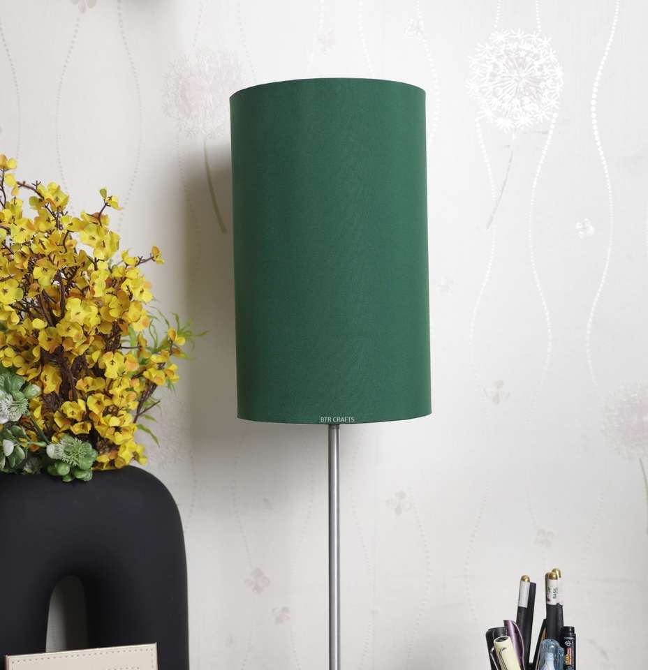 BTR Crafts 6" Inches Green Cylinder Table Lamps Lamp Shade Price in ...