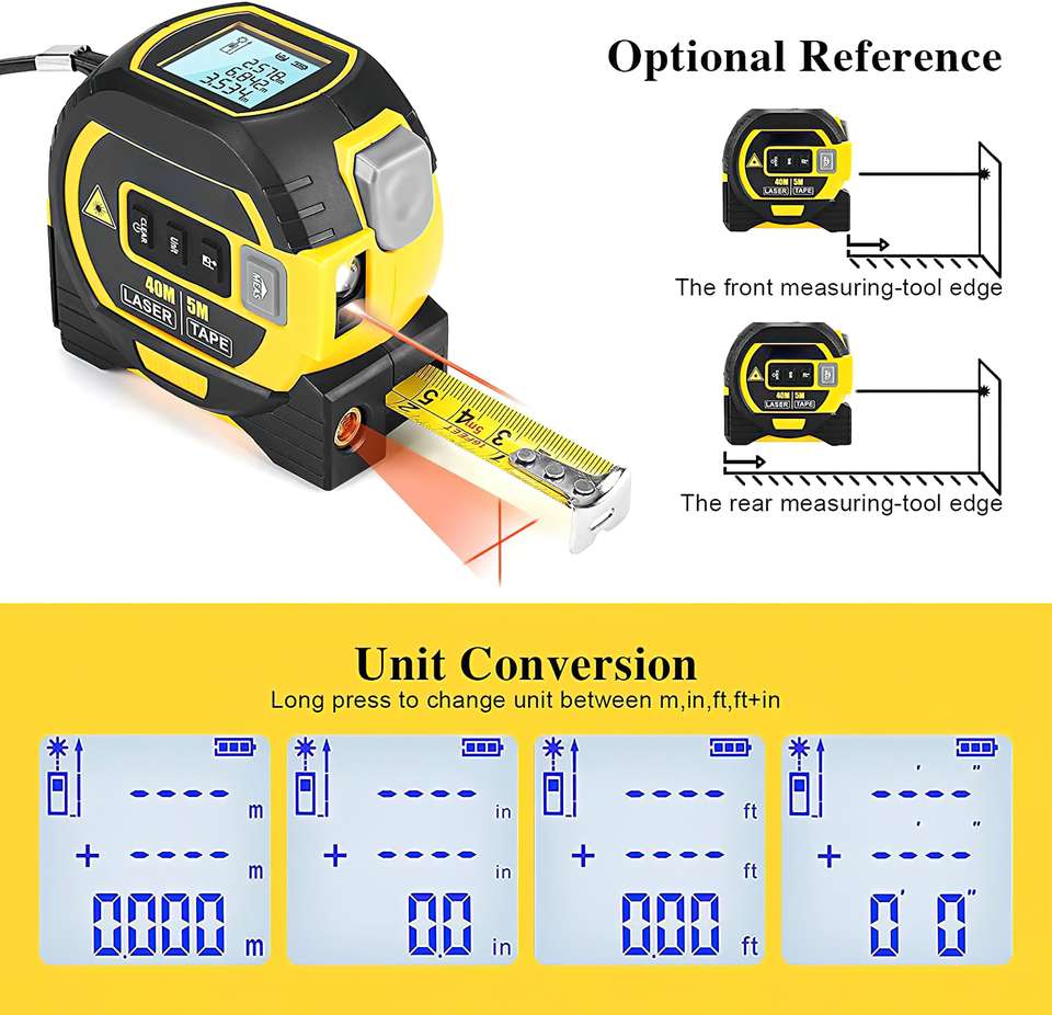 Avedia Digital Measuring Tape Measurement Distance 40 Meter Automatic ...
