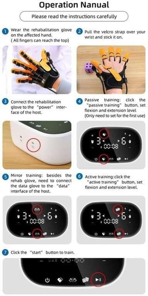 Hwato Syrebo C11 Original Robot Gloves Finger Training Stroke (Left ...