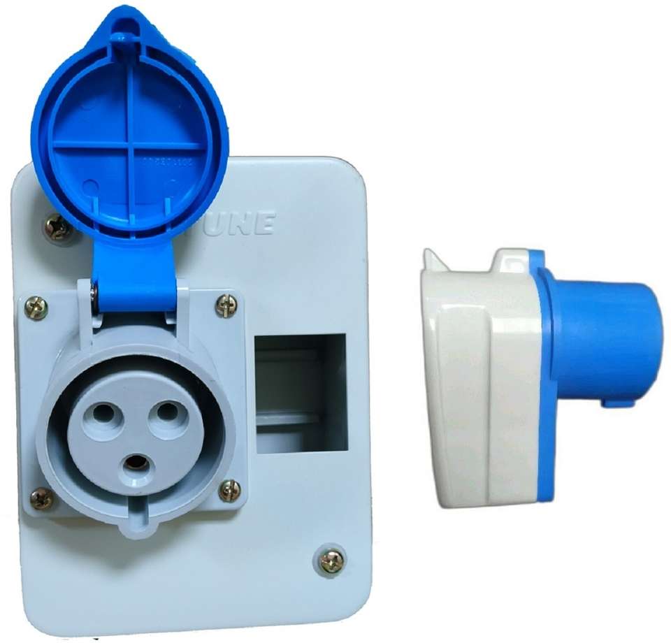 Neptune 16/20A 3Pin,Domestic/Industrial Plug/Socket Combined metal box ...