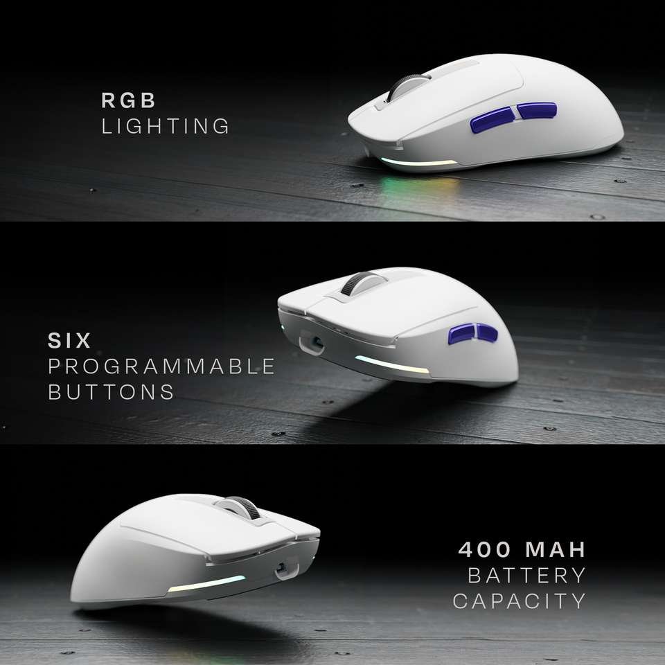 Kreo Pegasus 58 Gms Ultra Lightweight Wireless Optical Gaming Mouse ...