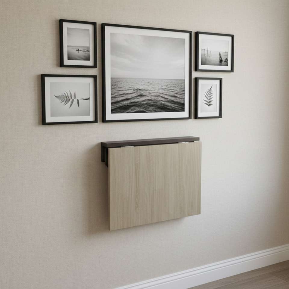 Madainaachi Furniture Aami Folding Wall Mount Study Desk Laptop Table ...