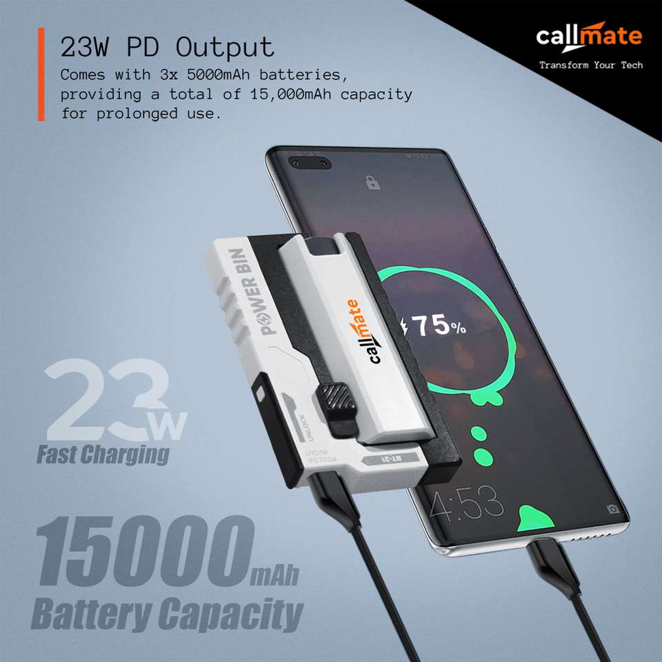 Callmate 15000 mAh 23 W Pocket Size Power Bank Price in India - Buy ...