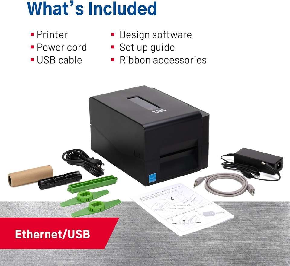 TSC TE 210 Barcode & Label Printer Thermal Printer with USB/Ethernet ...