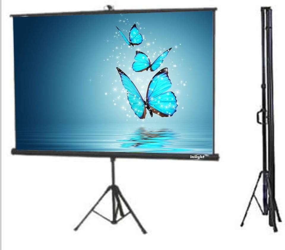 suvira Tripod Stand Projector Screen 5*7 Projector Screen (Width 210 cm ...